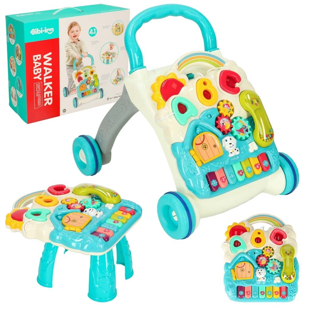 TROTTEUR TABLE ÉDUCATIVE INTERACTIVE 4-in-1 blue | Leroy Merlin