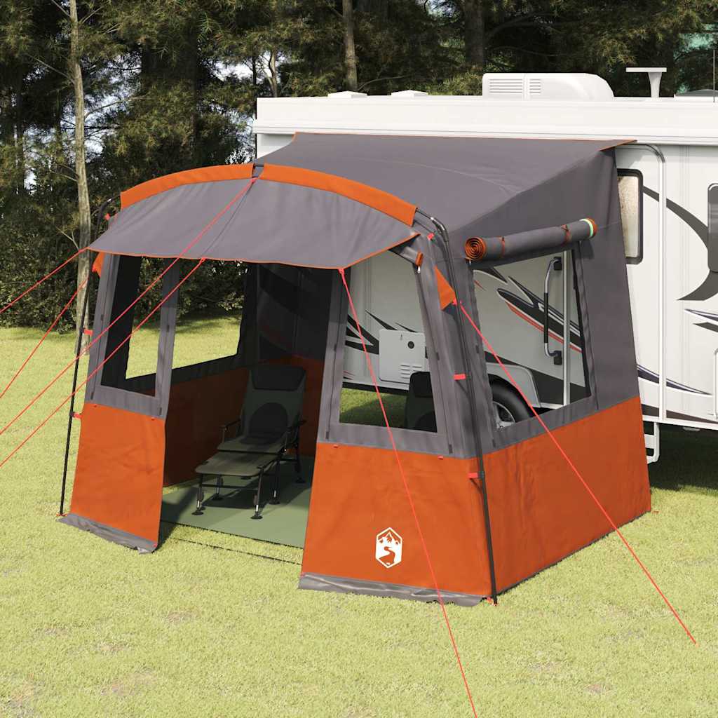 Tienda de portón trasero para Caravana con techo Gris y naranja | Leroy ...