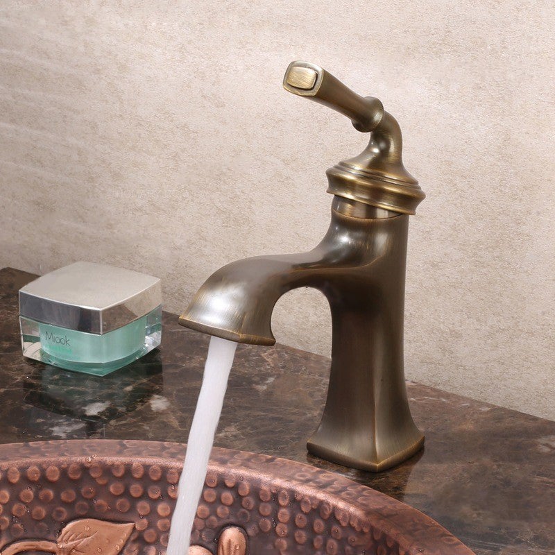 Mitigeur lavabo style classique en laiton solide - Bronze | Leroy Merlin