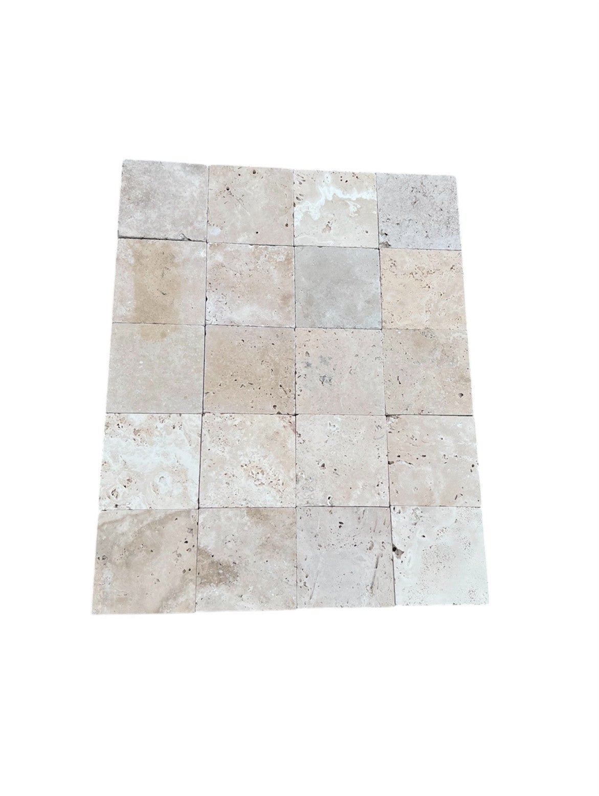 TRAVERTIN FAIENCE 10X10 EP 1 CM IVOIRE 1ER CHOIX FINITION VIEILLIE ...