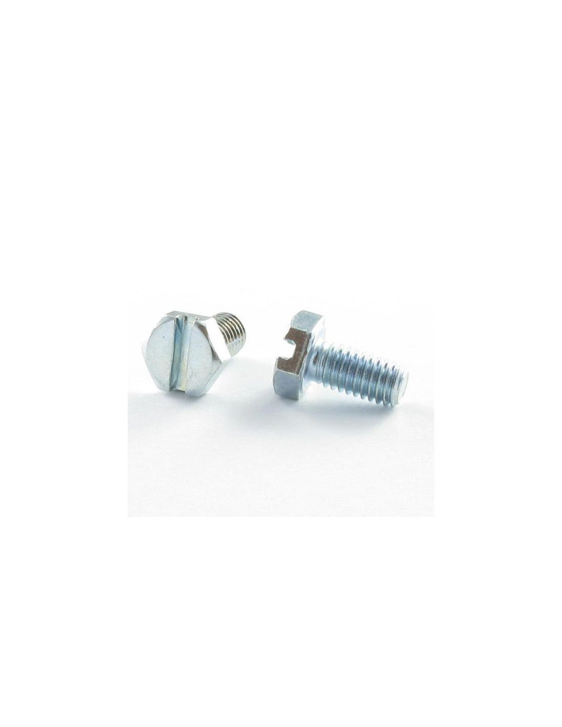 Tornillo metales cabeza hexagonal M6X8 ranura Acero cincado blanco ...