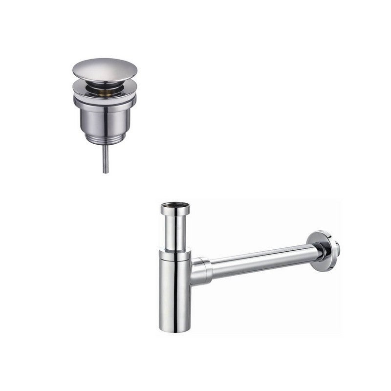 Pack Bonde clic clac + siphon tubulaire | Leroy Merlin