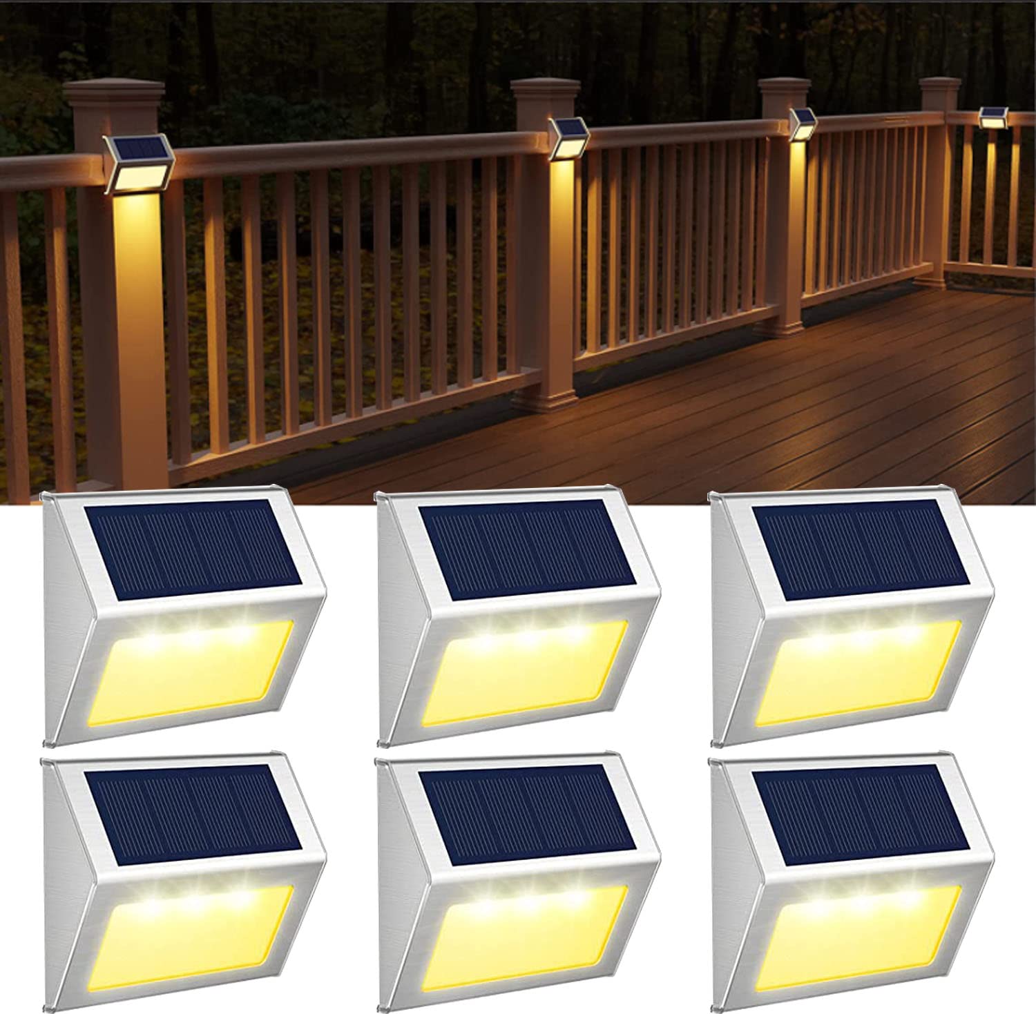 [Blanc Chaud]Lampe Solaire Exterieur,Lampe solaire de jardin en inox ...