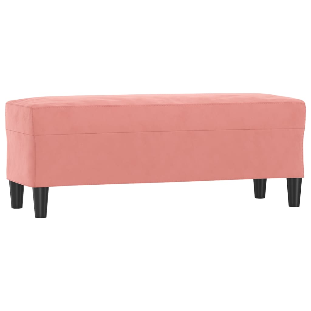 Banc d'intérieur | Banc Rose 100x35x41 cm Velours CFW65927 | Leroy Merlin