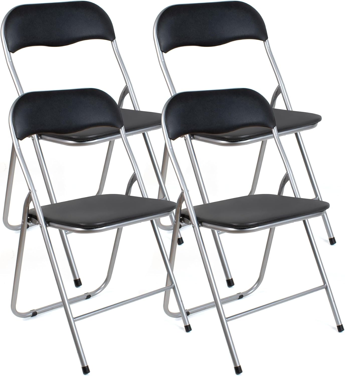 THE SECRET HOME – Pack de 4 Sillas Plegables de PVC y Metal – Alto. 80 ...