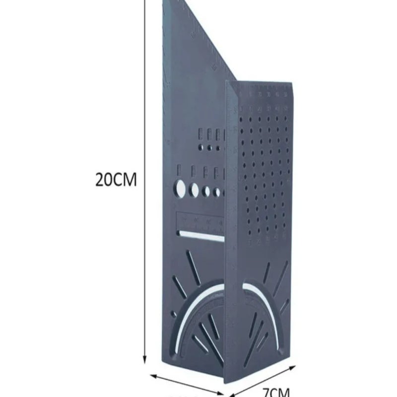 Règle d'angle en plastique 200 mm x 60 mm avec double graduation ...