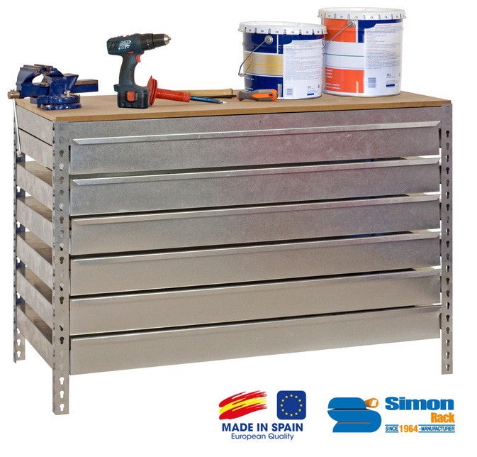 Simon Rack - Kit Etabli avec tiroirs 840x1500x750mm - BT-5 BOX6 1500 ...