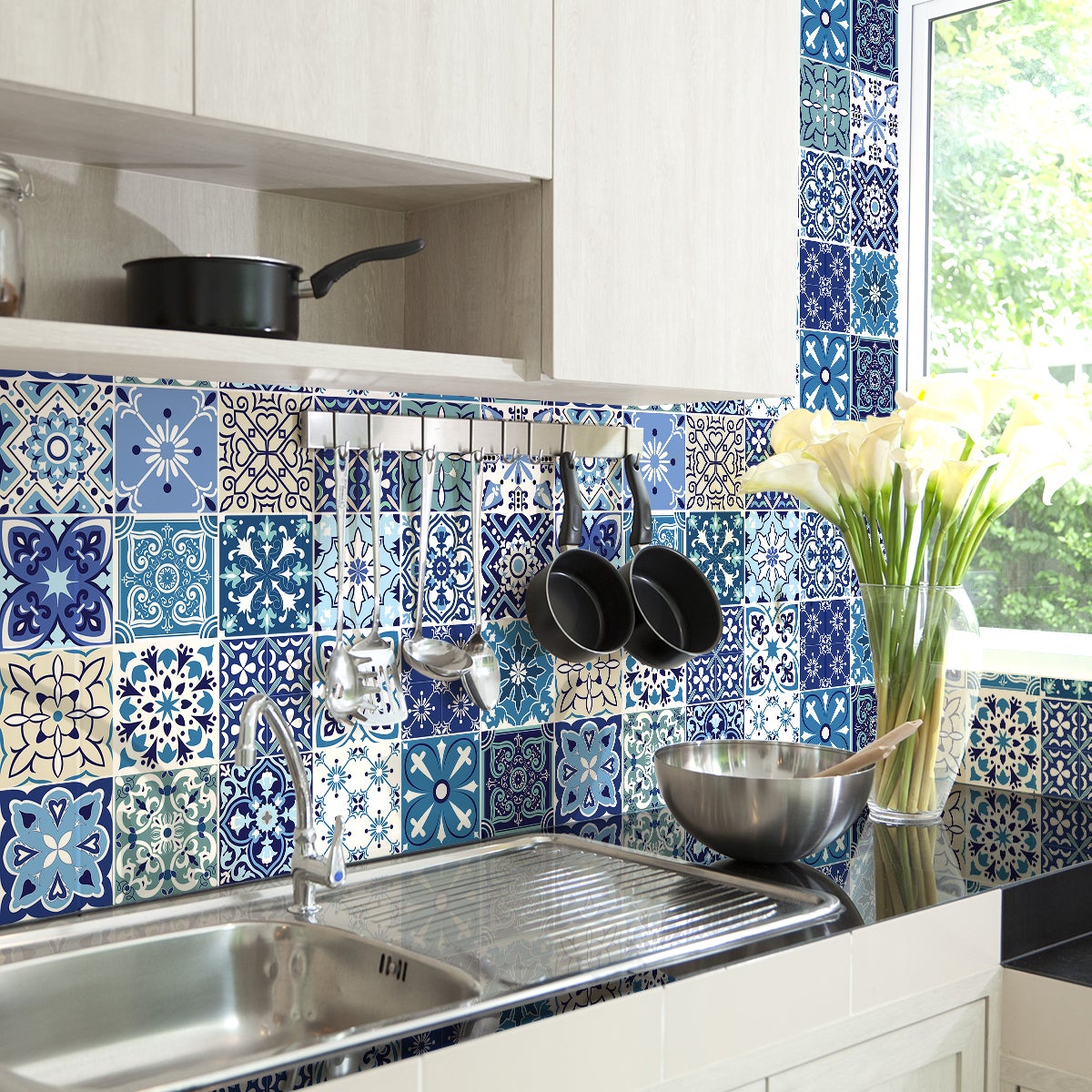 24 vinilos azulejos sacranio - adhesivo de pared - revestimiento ...