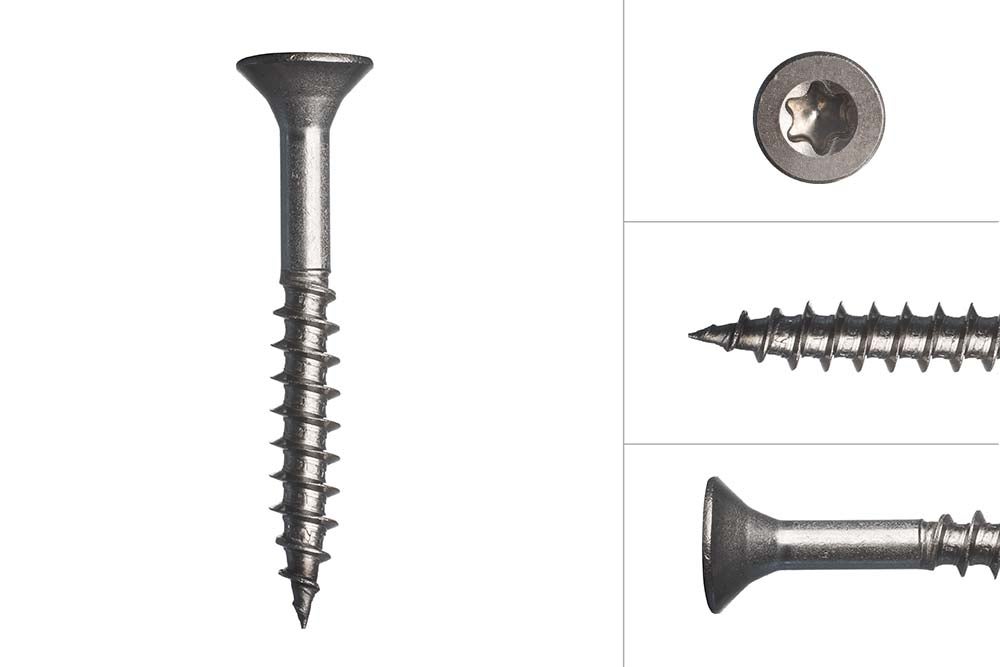 Wovar Vis aggloméré en acier inoxydable A2 5 x 40 mm Torx 25 - 200 ...