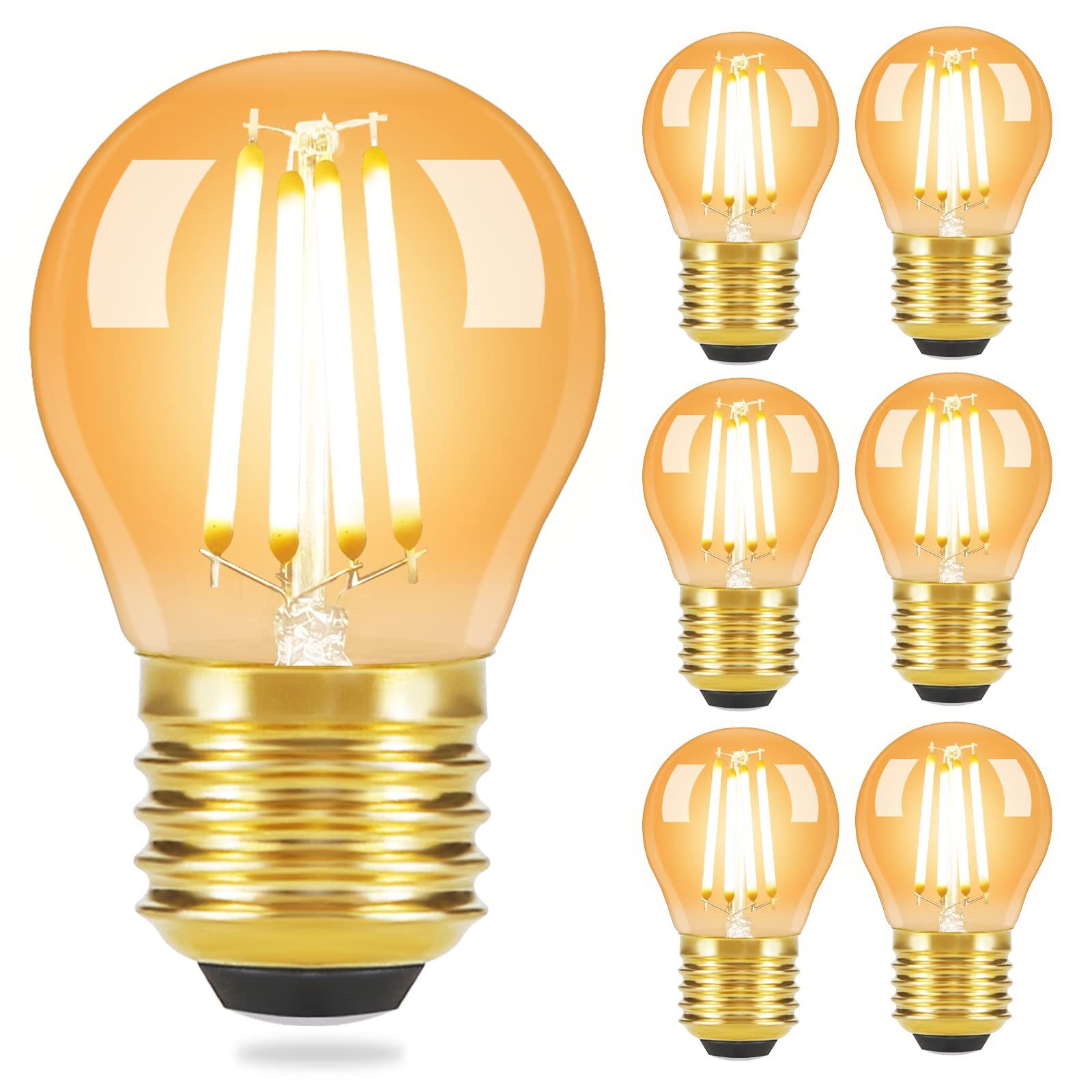 NETTLIFE Lot de 6 ampoule E27 LED Filament : G45 Vintage ampoule， Edison Retro ampoule ，blanc ...