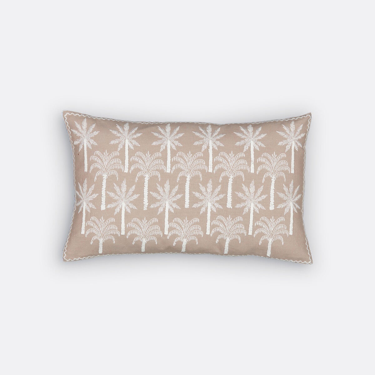 Housse de coussin brodée, rectangulaire, Siwa - Naturel - 50 x 30 cm ...