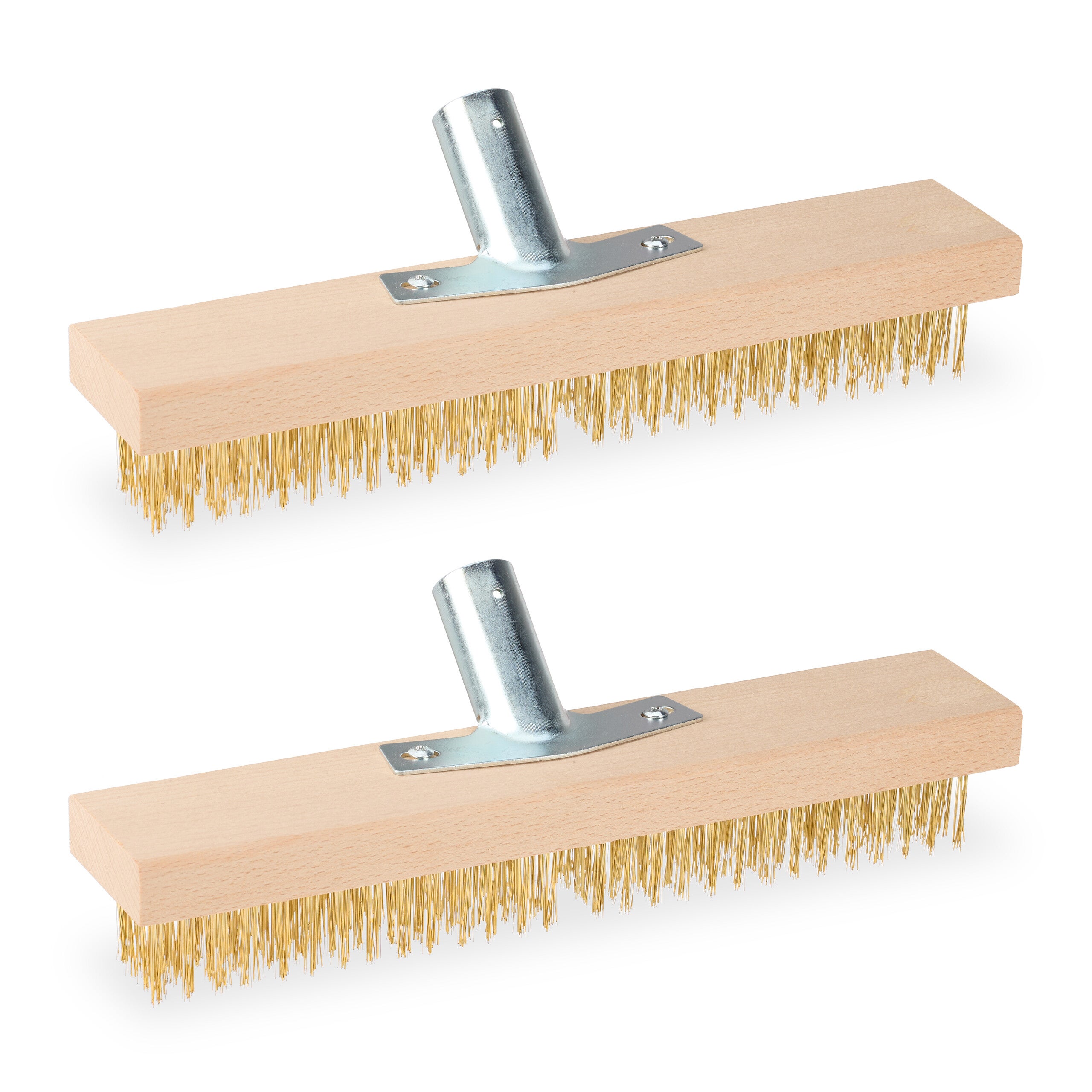 Relaxdays Scopa Metallica per Giardino, Set da 2 Spazzole di Ricambio ...