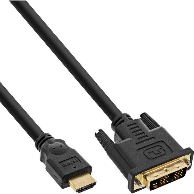 Inline cable hdmi macho a dvi 18+1 macho 0,5 m | Leroy Merlin