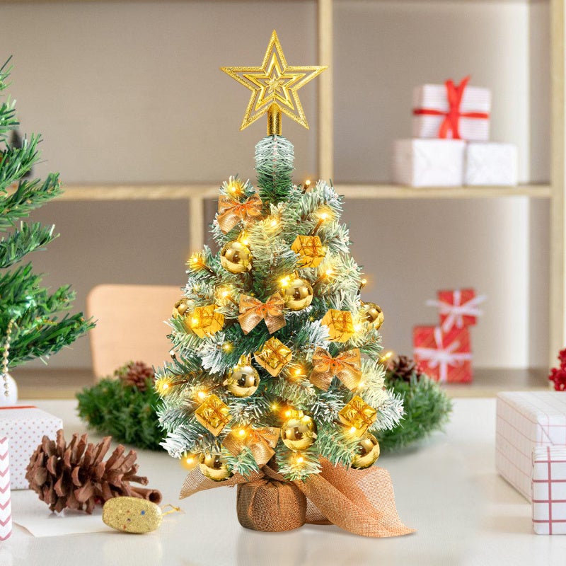 Mini árbol de Navidad artificial, 40 cm de altura, mini árboles de ...