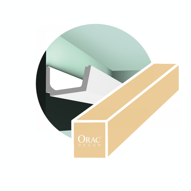 Perfil de iluminación indirecta - Orac Decor - L200xP11xH7.1cm - Caja ...