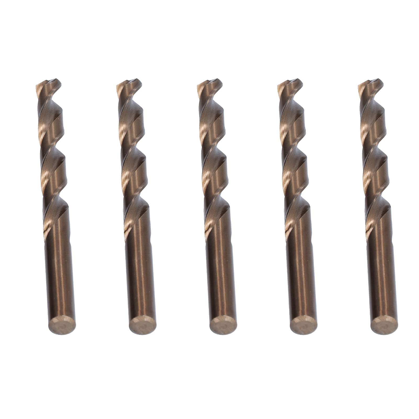 Juego de 5 brocas helicoidales de acero de alta velocidad con vástago paralelo para perforación ...