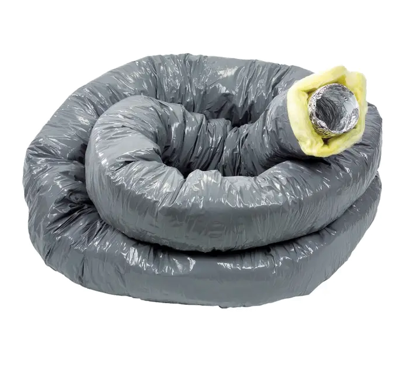 6m Conduit souple Alu ⌀125 isolé 50mm - T 127 ALU CR 50 - 423026 ...