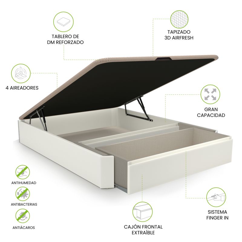 Canapé 150x190 Luxury Max 3D Blanco Blanco 150x190 cm | Leroy Merlin