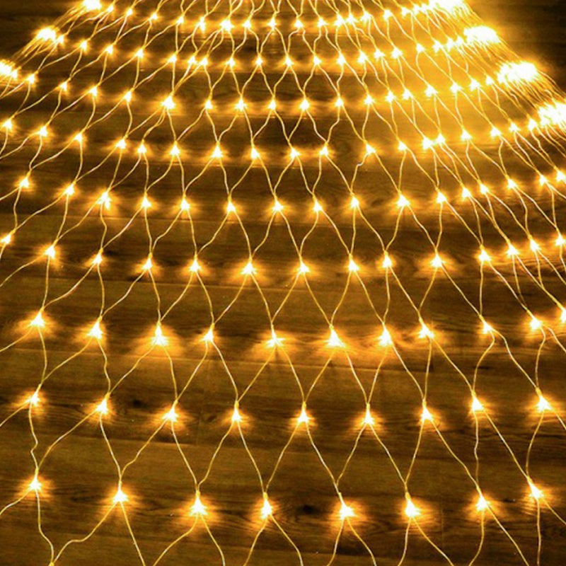 Filet lumineux à LED Guirlande Lumineuses Éclairage de Noël Rideau ...