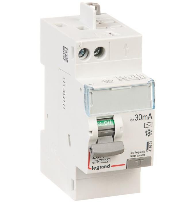 Interrupteur différentiel bipolaire DX³ Type AC vis/vis 63A 30 mA ...