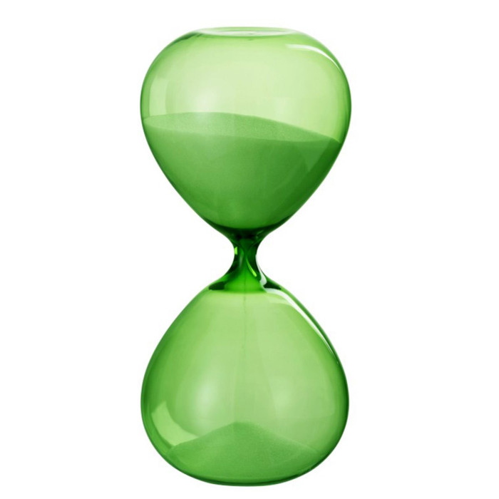 Sablier Design en Verre "Echo" 30cm Vert | Leroy Merlin