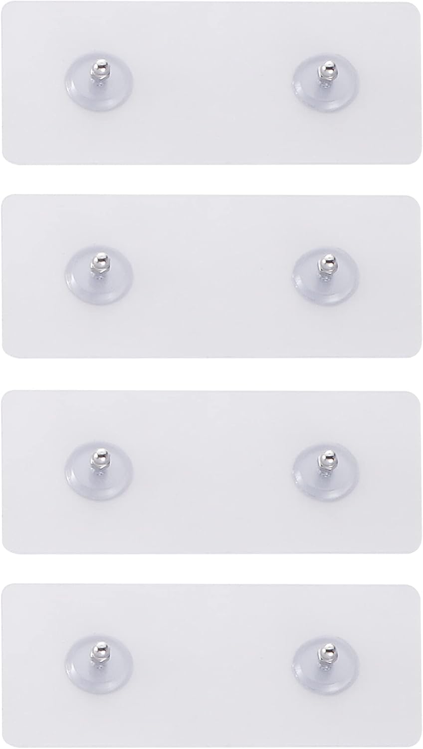 Lot de 4 autocollants adhésifs transparents de 16 x 4 cm, sans perçage ...