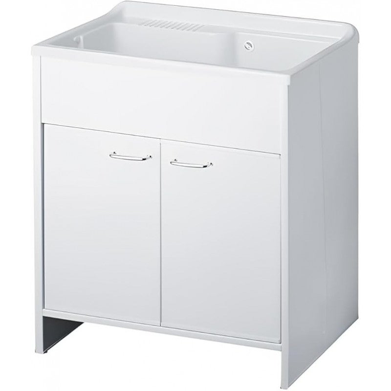Lavabo de 80x50 cm con mueble, lavadora exterior e interior – depósito ...