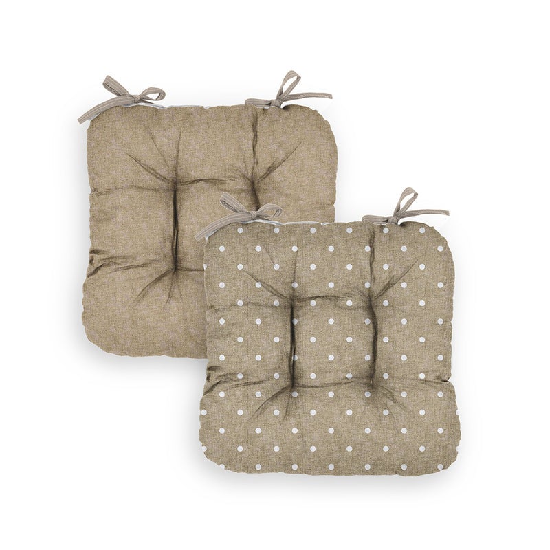 Cojin morbidino filo green para silla Double Face puntos tortola y ...