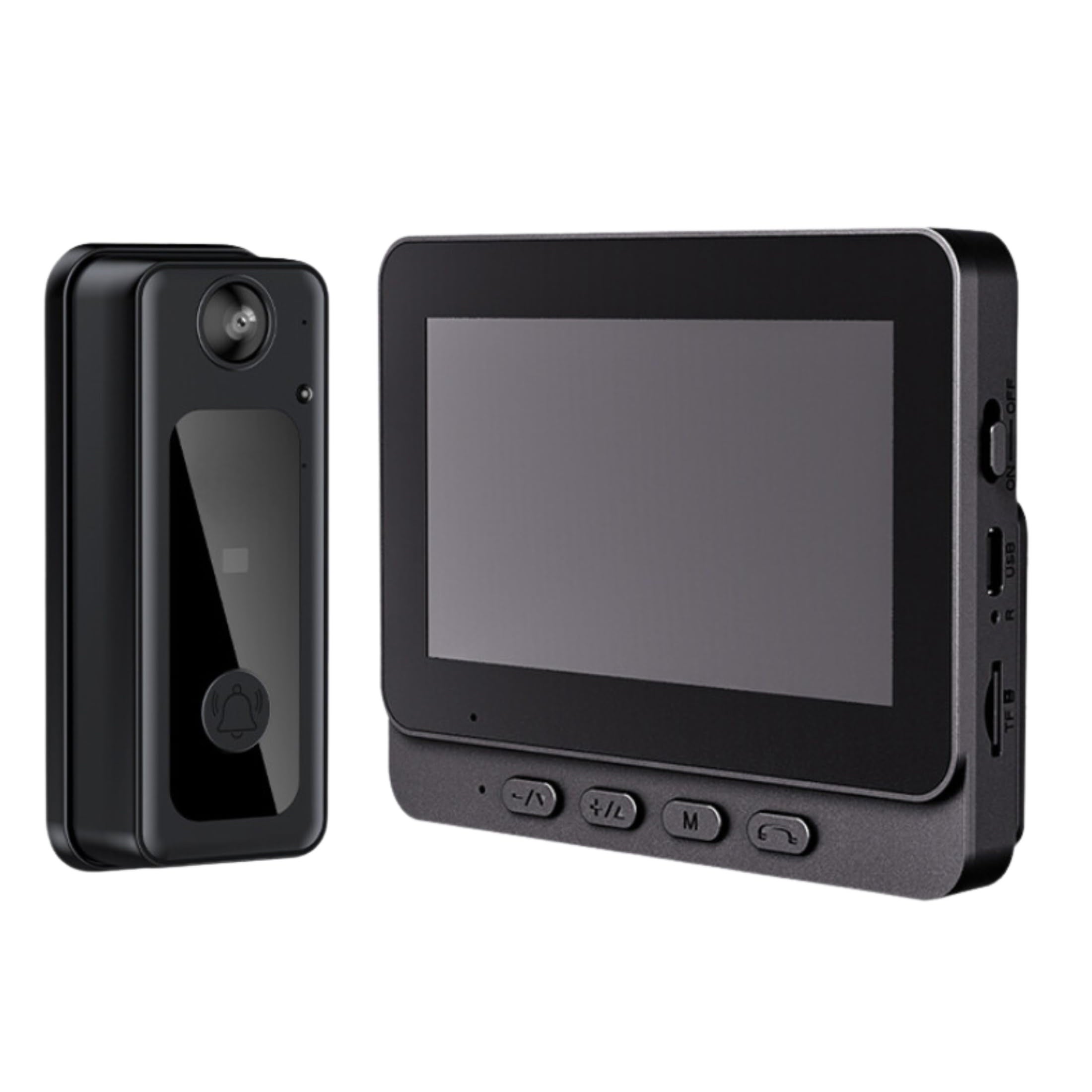 Sonnette vidéo intelligente, interphone sans fil à vision nocturne avec ...