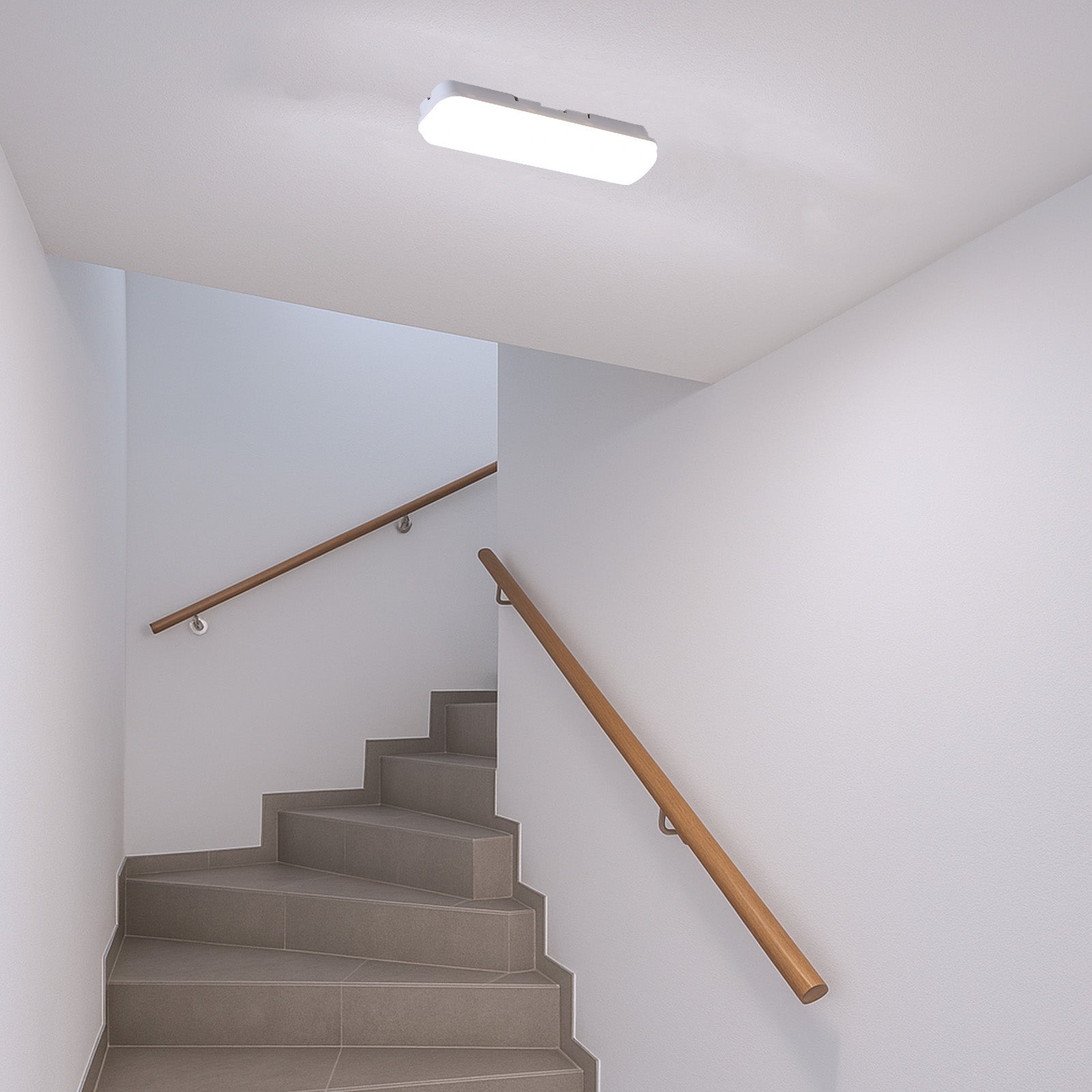 Plafoniera LED stagna lineare collegabile 30 cm 15W IP65, luce bianca ...