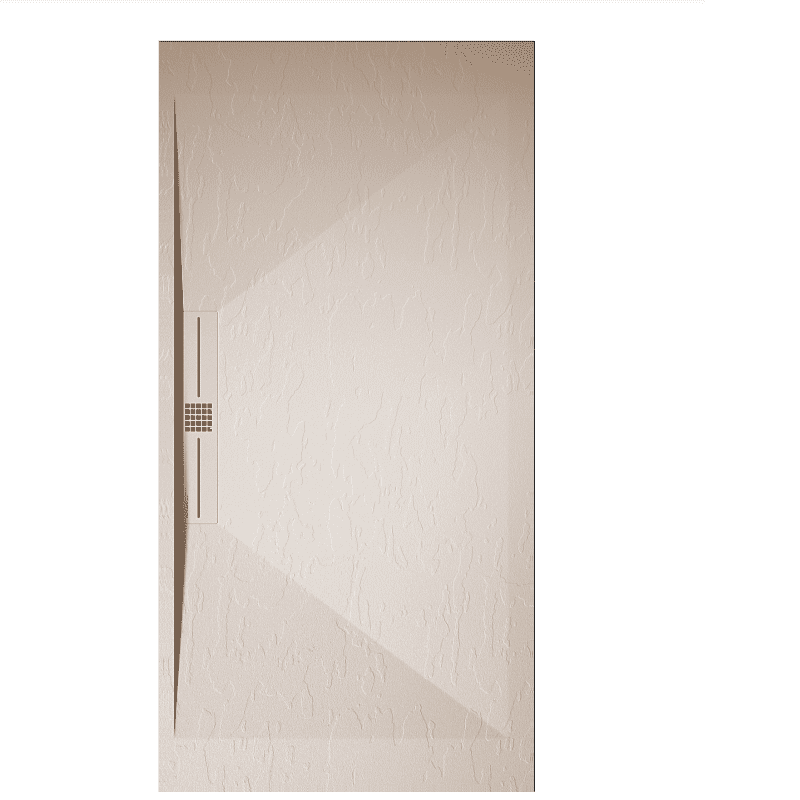 Receveur de douche 90x120 cm extra plat EDIS en résine surface ardoisée ...