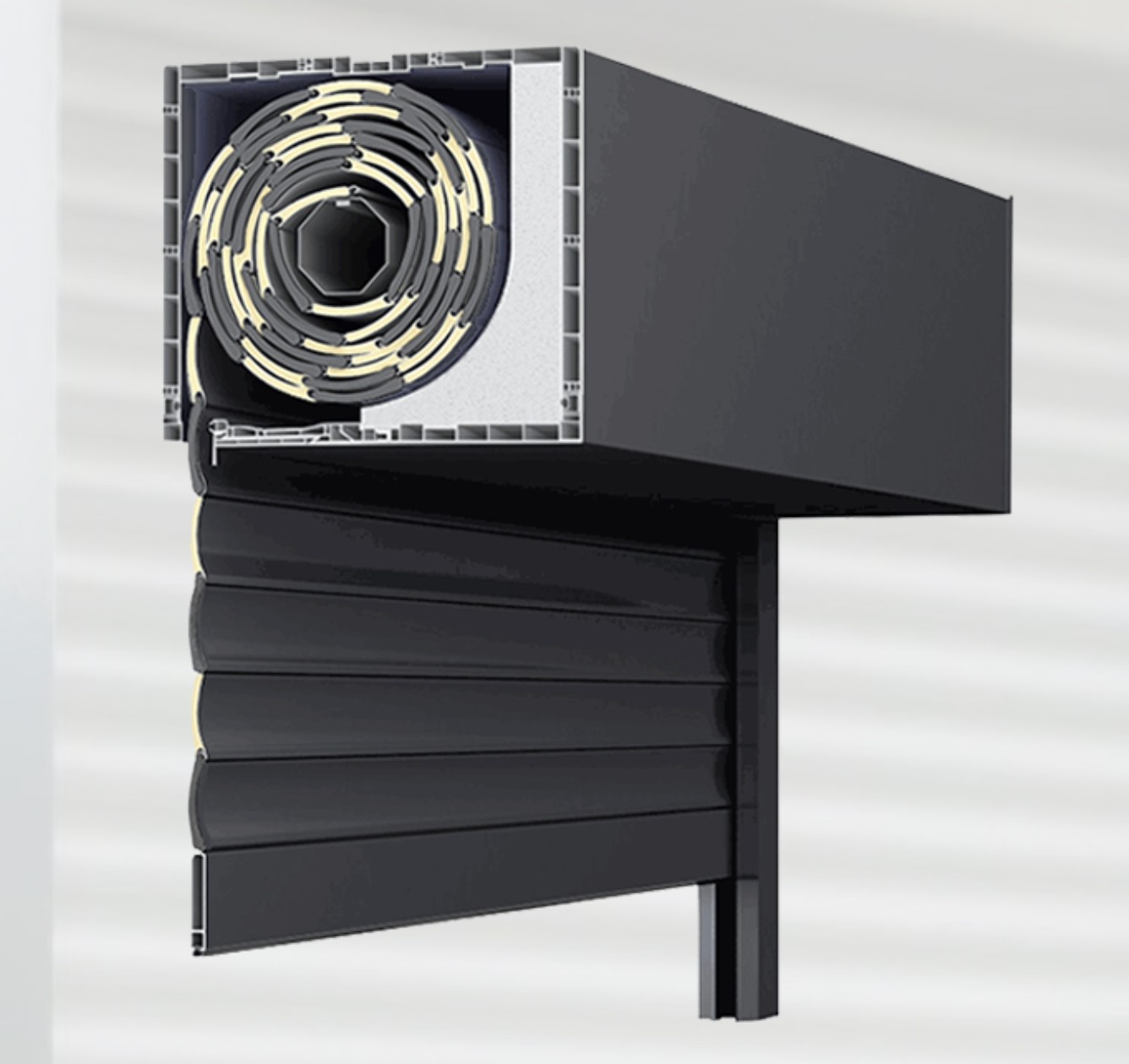 Volet roulant motorisé D-ROLL-40 RAL 7016 Sompfy Oximo Radio (L.: 1200 ...