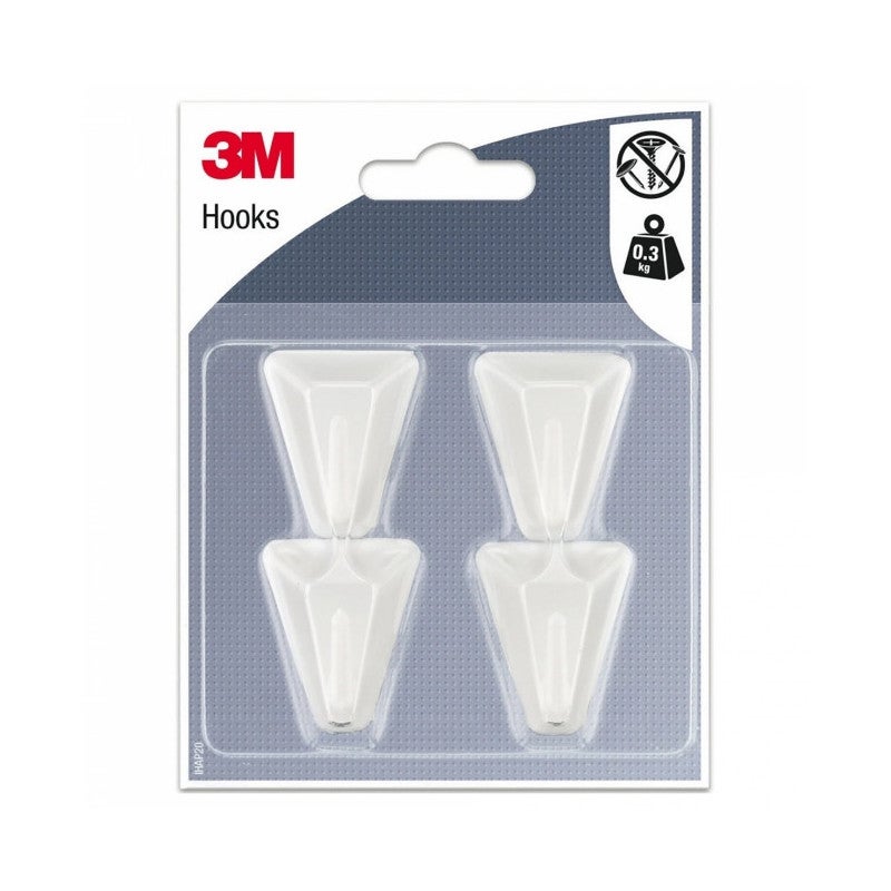 Crochets adhésifs - triangle - blanc (x4) 3M | Bricoman