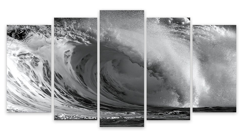 Tableau 5 parties Tableau photo wave indonesia - 150x80 cm | Leroy Merlin