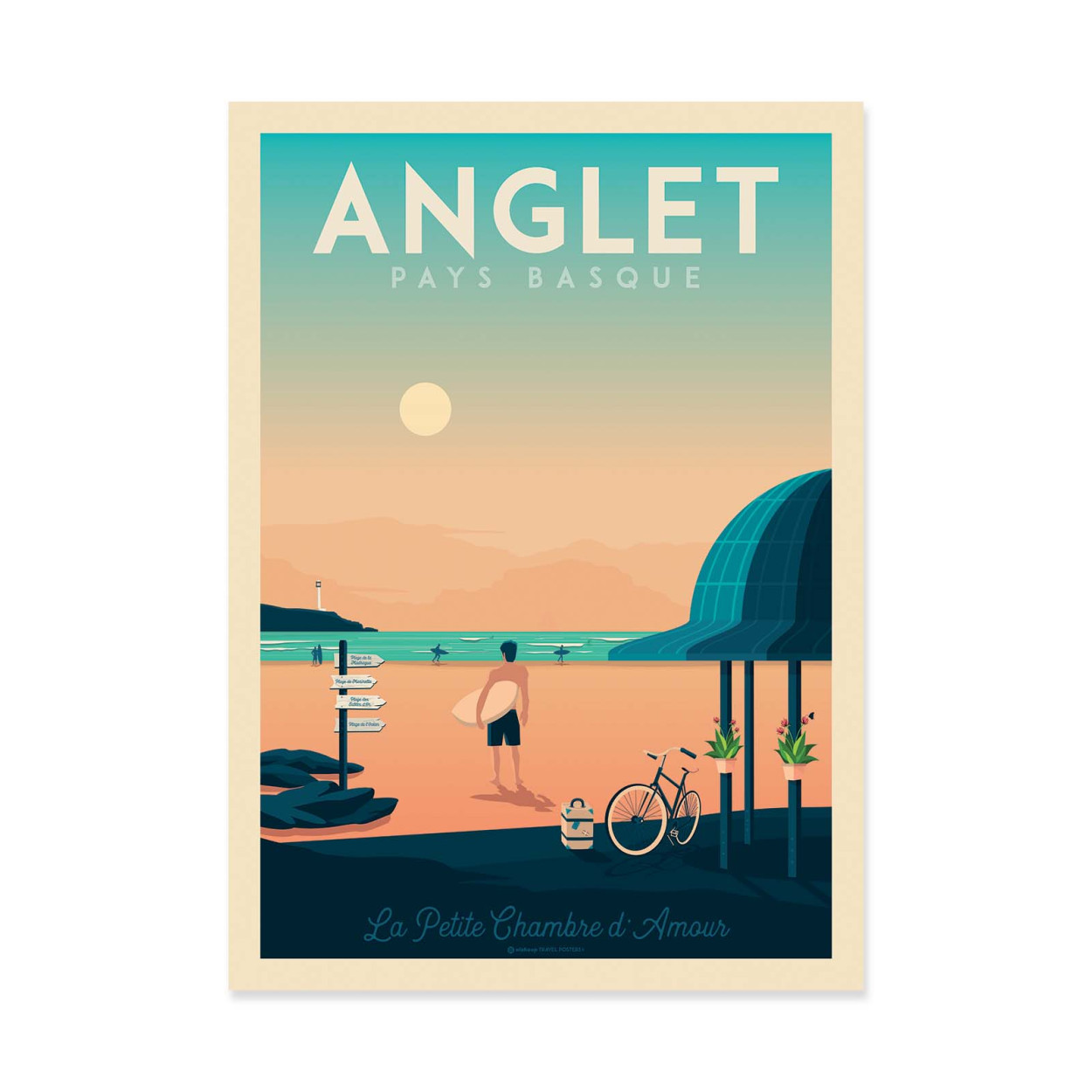 Affiche 50x70 cm - Anglet - Olahoop Travel Posters | Leroy Merlin