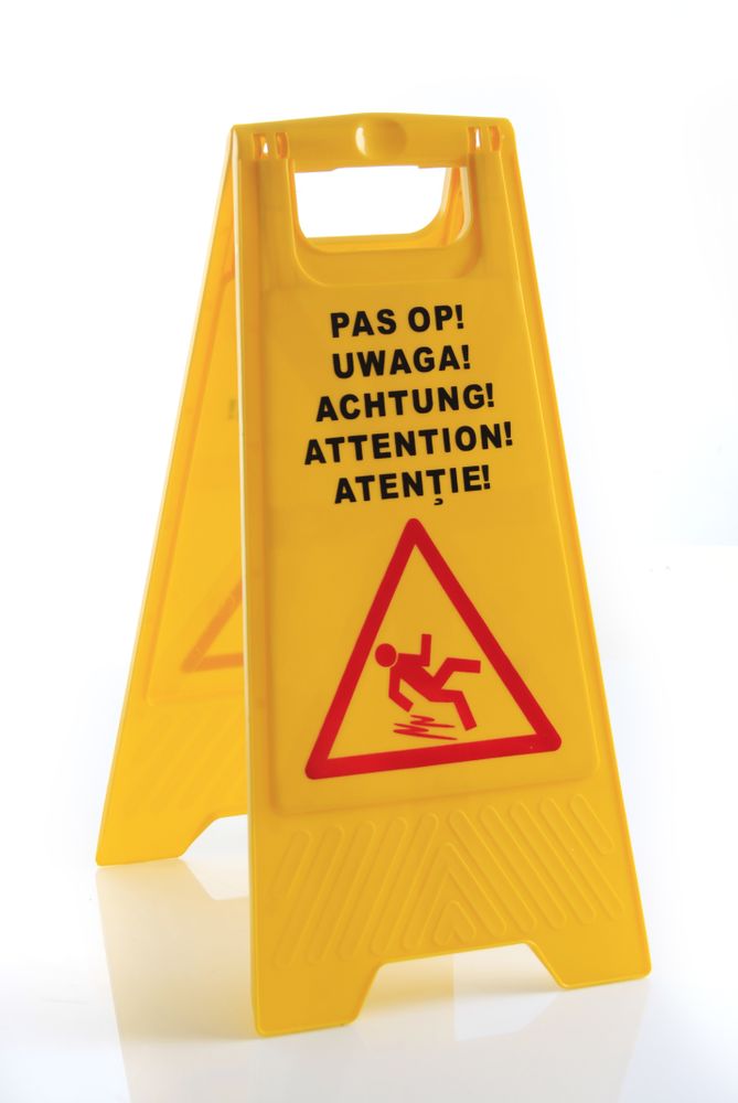 Panneau portant la mention 'ATTENTION!' 300x460x(H)615 mm - Hendi ...