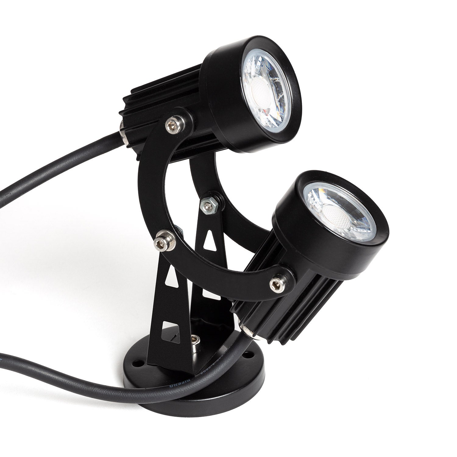 Spot Extérieur LED Double 6W en Saillie Aluminium 14cm Hevlot Noir ...