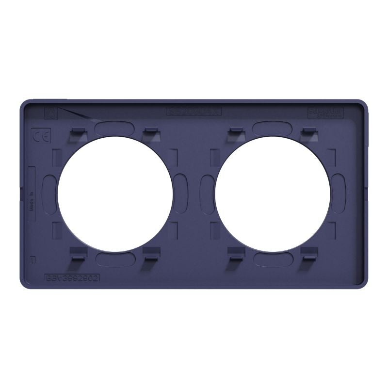 Plaque Odace Touch - Cobalt avec liseré - Double horizontale ...