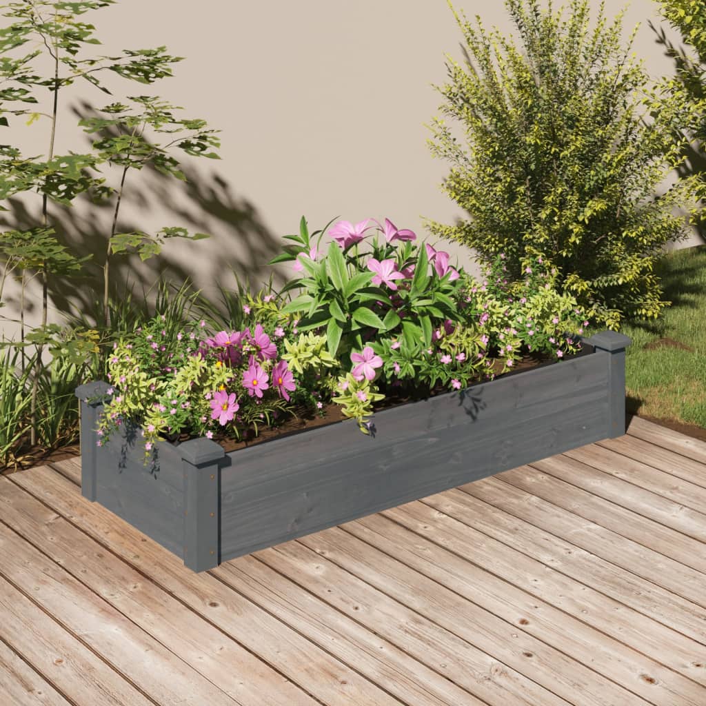 Forro para bancal elevado de madera de abeto macizo 120x45x25 cm ...