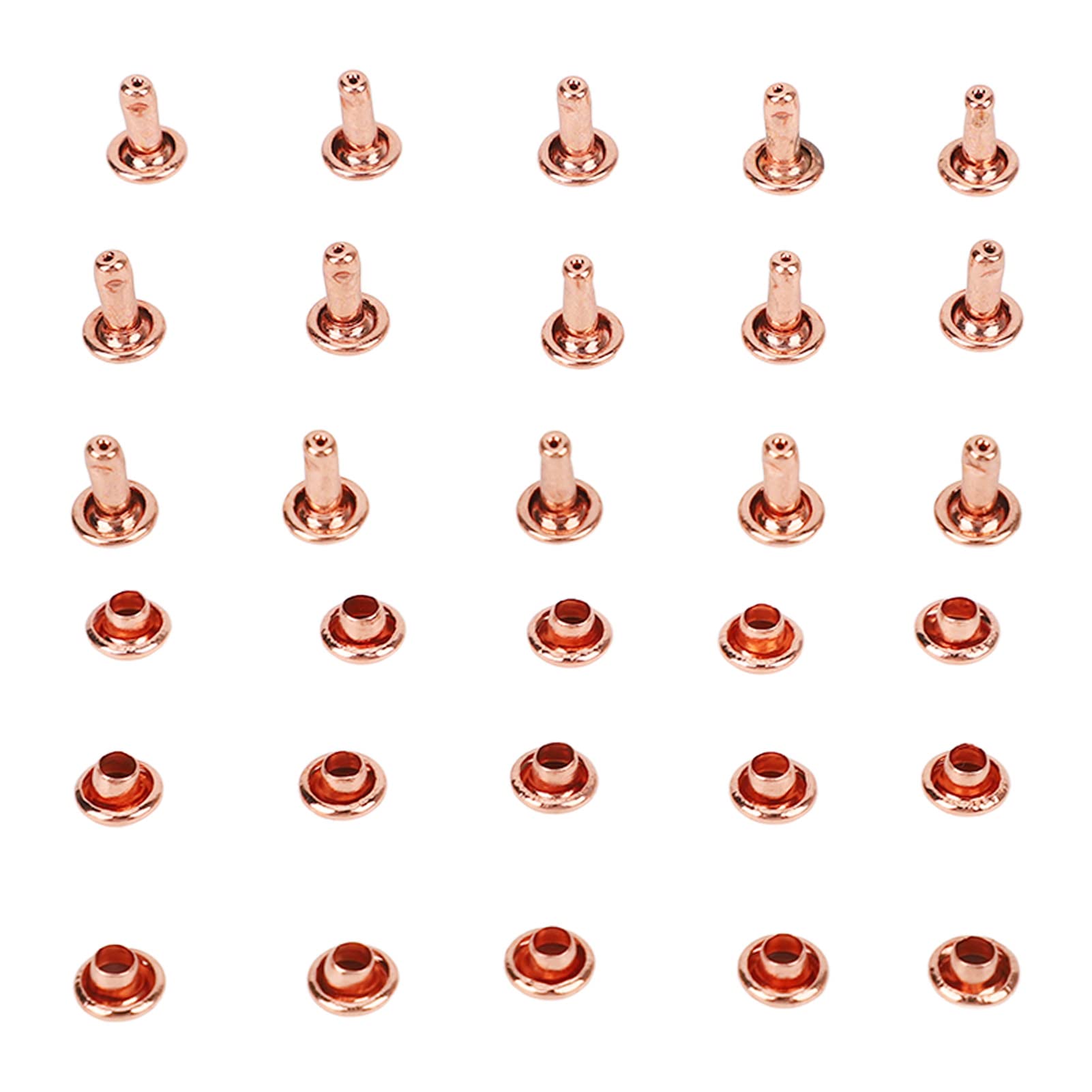 Lot de 100 rivets en métal doré rose, brillant, haute dureté, pour ...