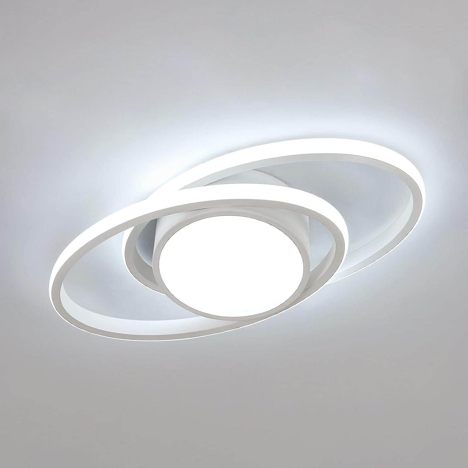 COMELY Plafonnier LED Moderne 39W 4390LM, Lampe de Plafond Ronde ...