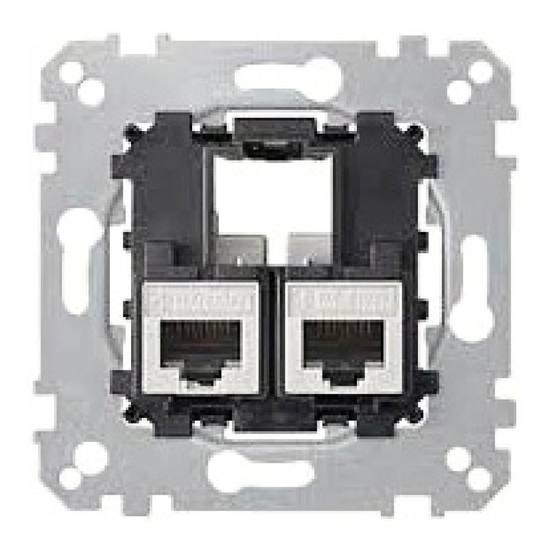 Mécanisme double pour prise RJ45 D-Life Schneider Electric - Équipé S ...