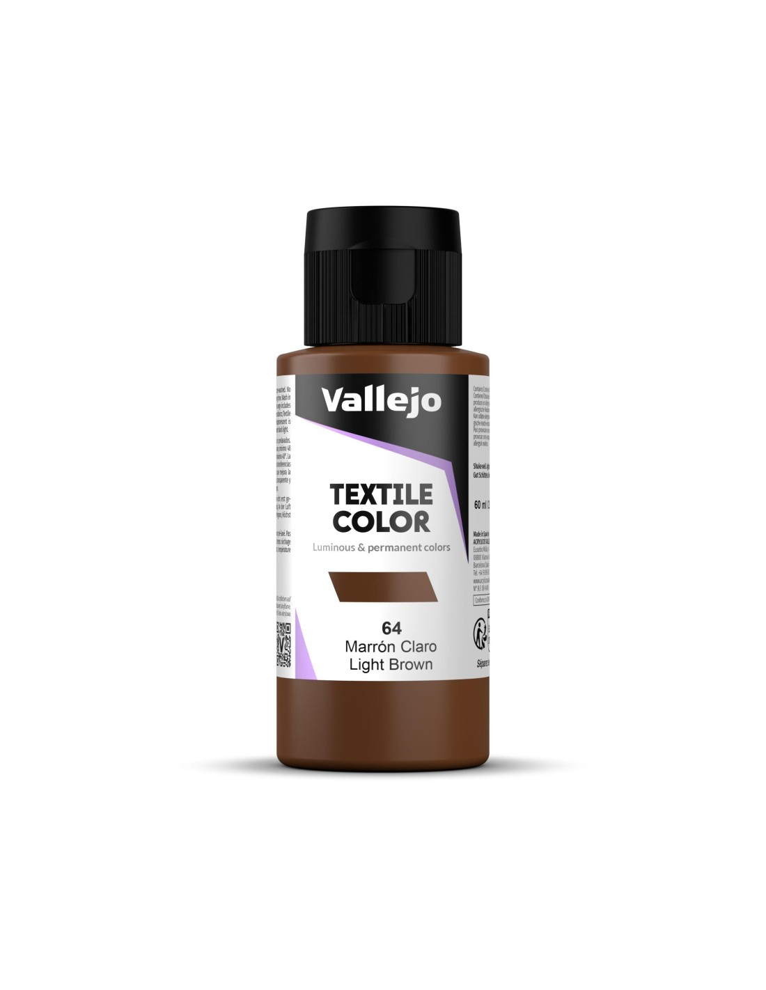 PINTURA TEXTIL ARILICOS VALLEJO 60 ML - Marrón Claro 64 | Leroy Merlin