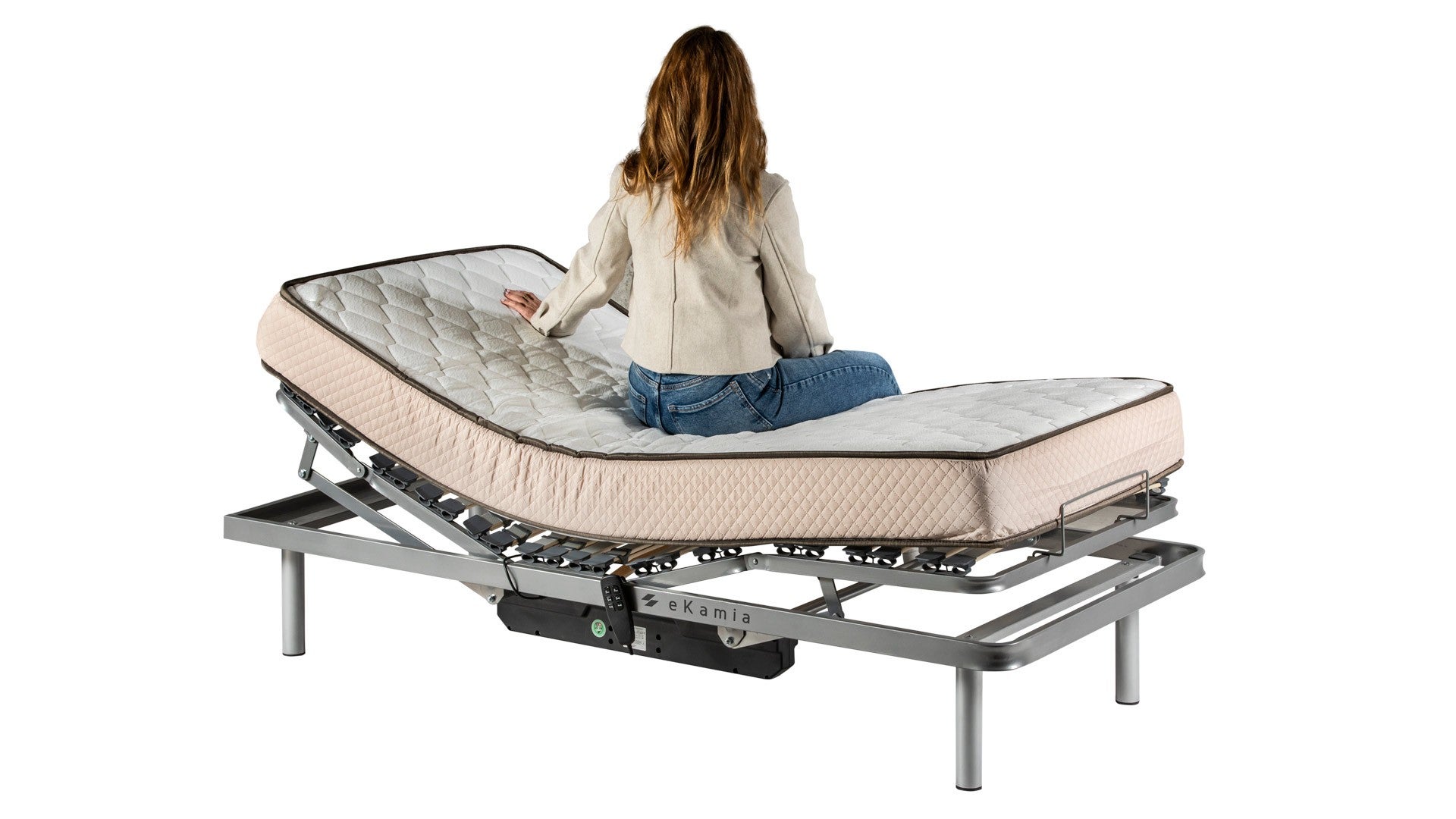 ERIS Cama Articulada Eléctrica con colchón Wite. - 75cm x 190cm - Mando ...