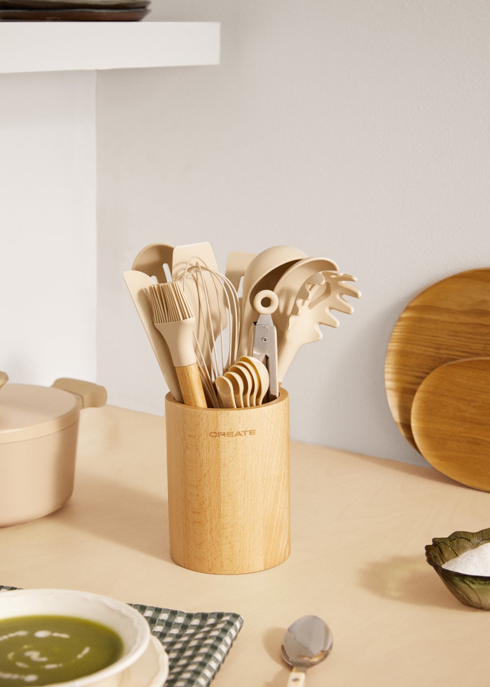 CREATE - KITCHENWARE STUDIO - Utensiles de cuisine en silicone et bois ...