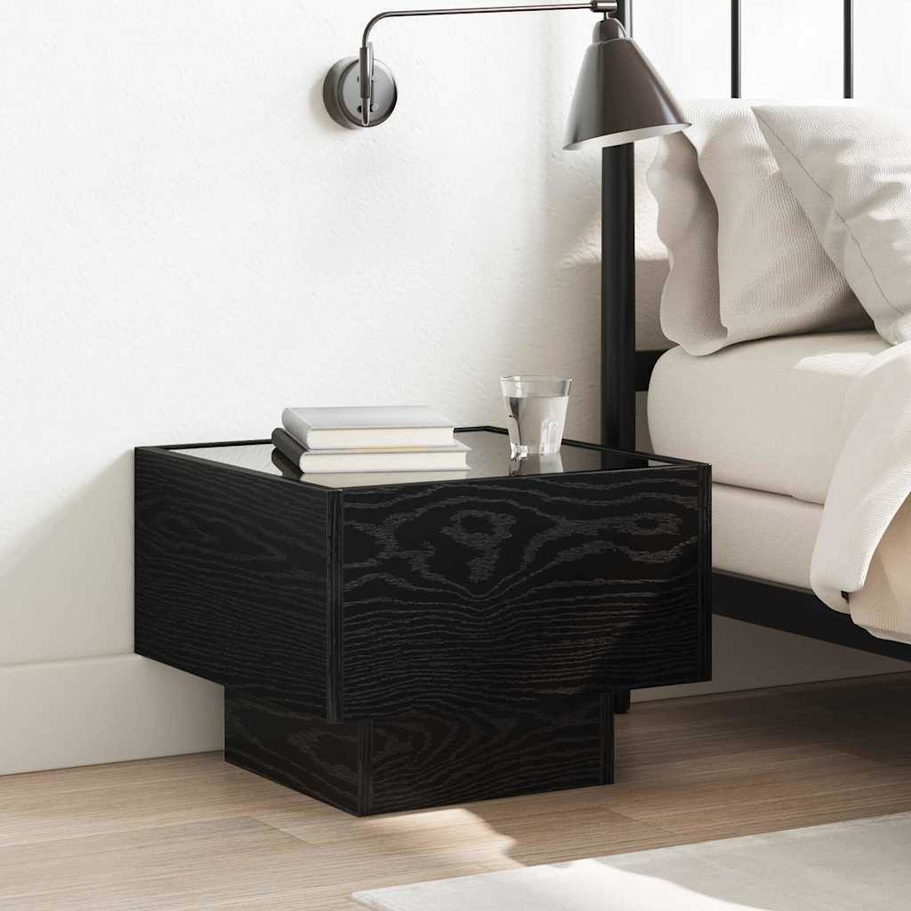 Maison Exclusive - Mesa de Café Roble Negro 40 x 40 x 30 cm Madera de ...