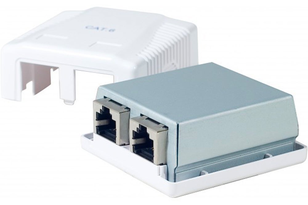 Boitier mural rj45 2 ports cat 6 stp CONECTICPLUS | Leroy Merlin
