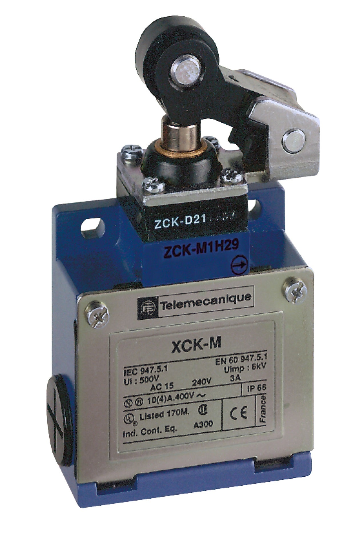 Fin de course XCKM Levier à galet en plastique avec bouton 1NC+1NO ...