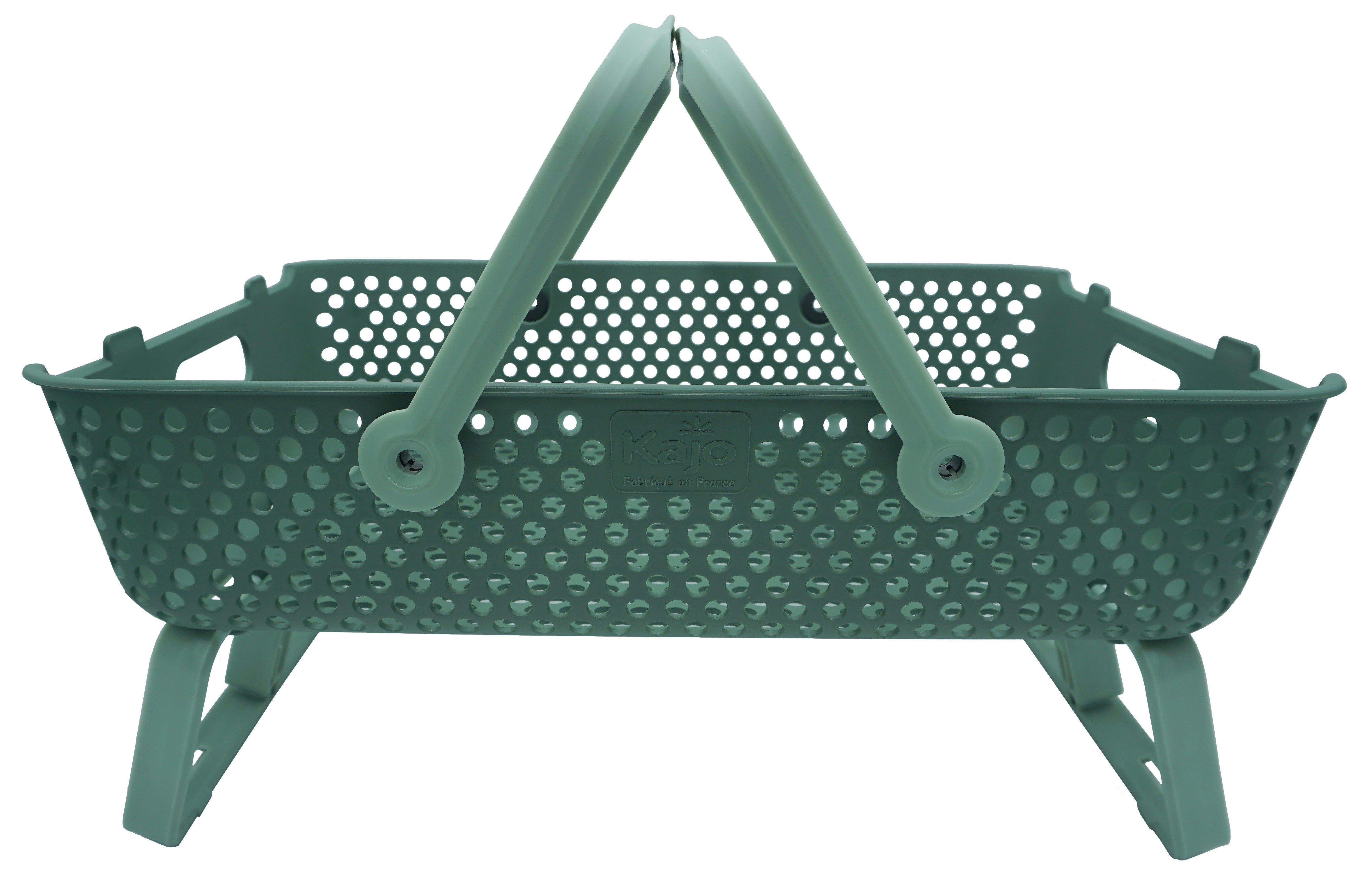 Lot de 2 paniers Kajo 20L Vert Olive / Vert Amande | Leroy Merlin