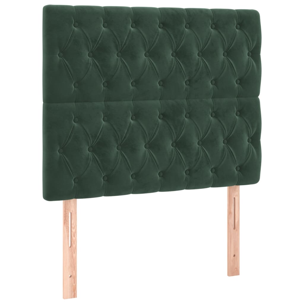 Testiere 2 unità velluto verde scuro 90x7x78/88 cm - COMFORTXL | Leroy ...
